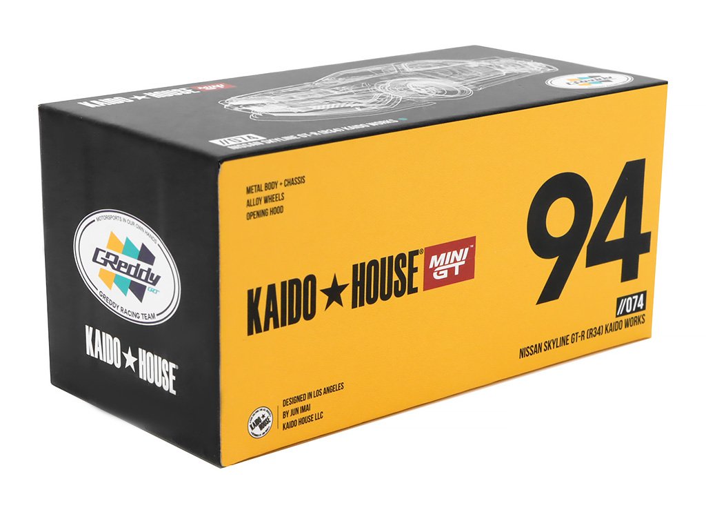 Nissan Skyline GT-R R34 #94 Kaido Works 1:64 - MiniGT - Automodels.cz