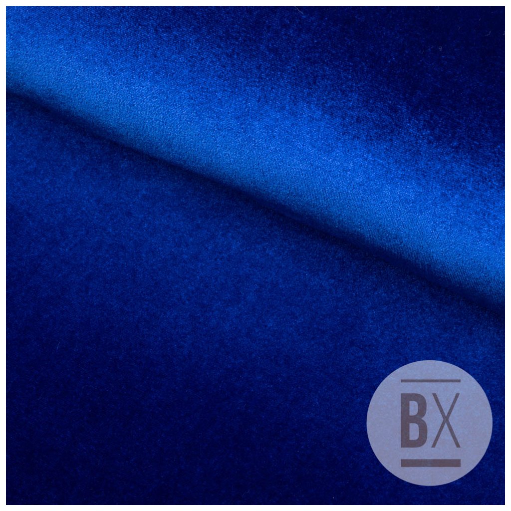 Velur Samet Prémium - Modrá královská - bargertex.cz