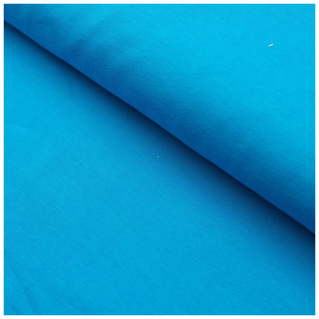 Tričkovina s lycrou- Modrá azúrová • bargertex.sk