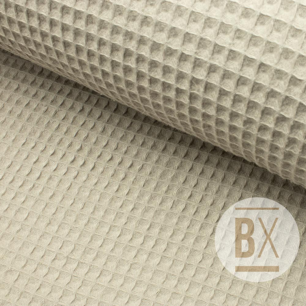 Bavlna Vafla Organic - Hnedo sivá • bargertex.sk