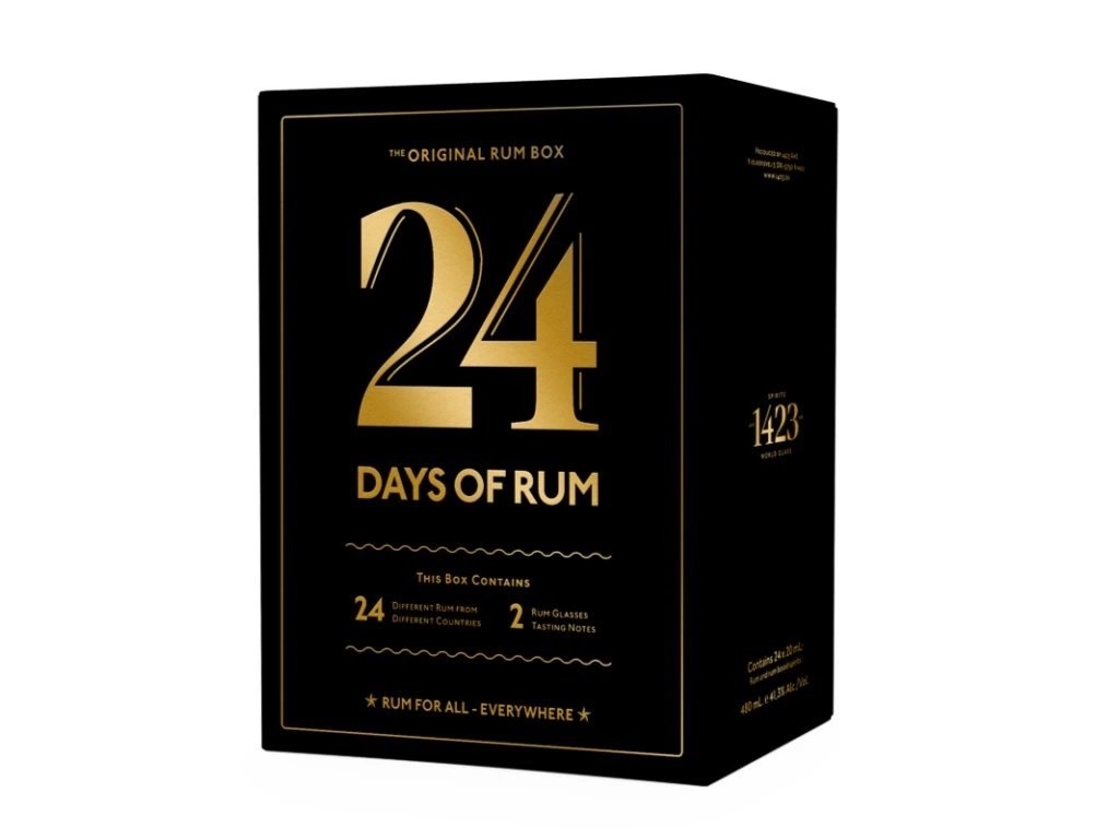 Rumový kalendář - 24 Days of Rum 2023 24×0,02l 42,5% + 2x sklo ...