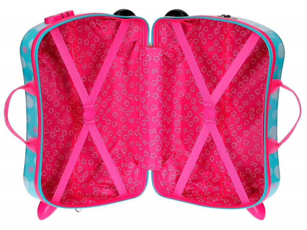 Detský kufor na kolieskach - odrážadlo - Minnie Helping Heart ...