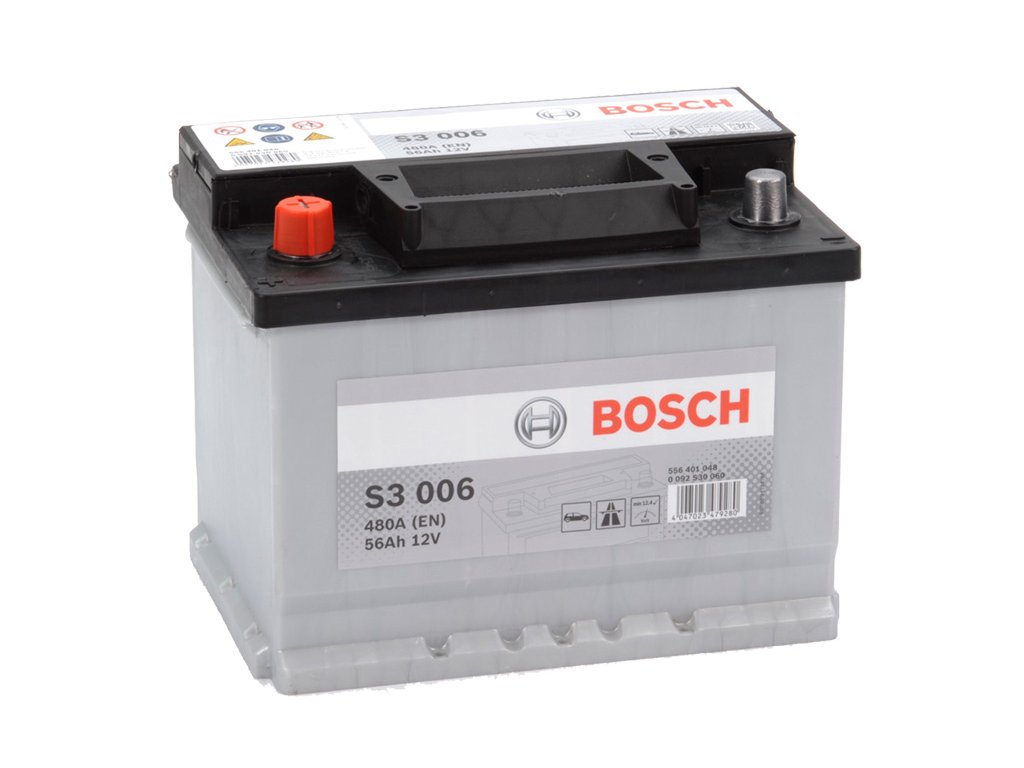 Autobaterie BOSCH S3 006, 56Ah, 12V, 0 092 S30 060 - Battery Import
