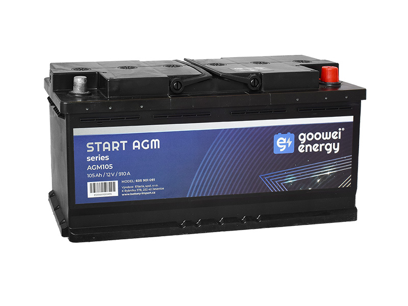 Autobaterie GOOWEI ENERGY AGM 105Ah, 12V, 910A - Battery.cz