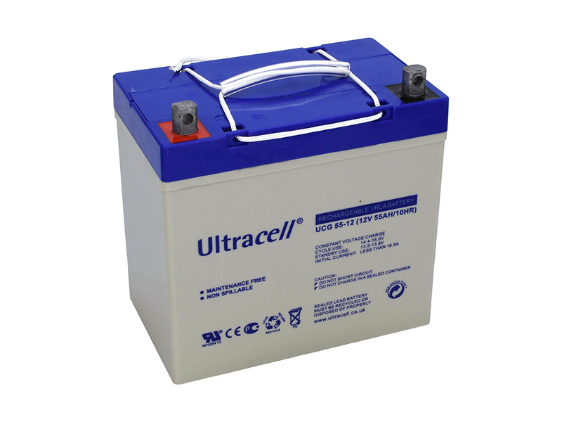 Ultracell UCG55-12 (12V - 55Ah), VRLA-GEL trakční baterie - Battery.cz