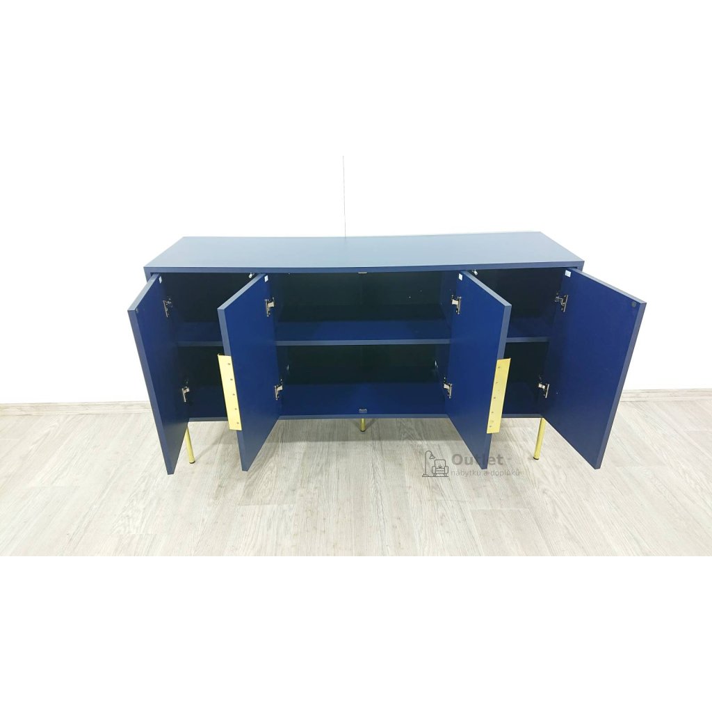 Tmavě modrá komoda Skandica Merlin | OUTLET NÁBYTKU