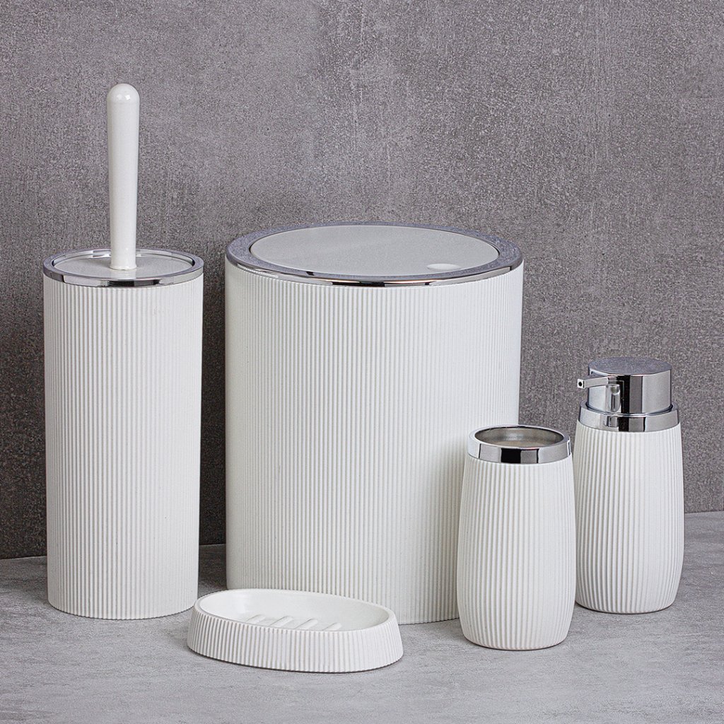 HOME Set of bathroom accessories 5 pcs. white Bemeta Design Premium bath accessories
