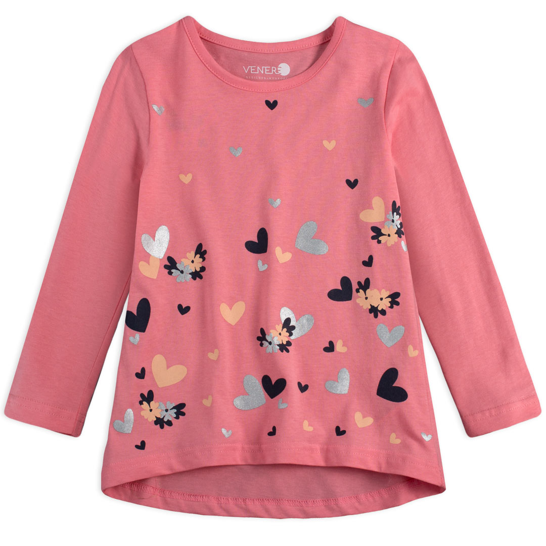 Dívčí tunika VENERE LOVE FLOWERS růžové ⇒ 215 Kč - Dívčí trička s ...