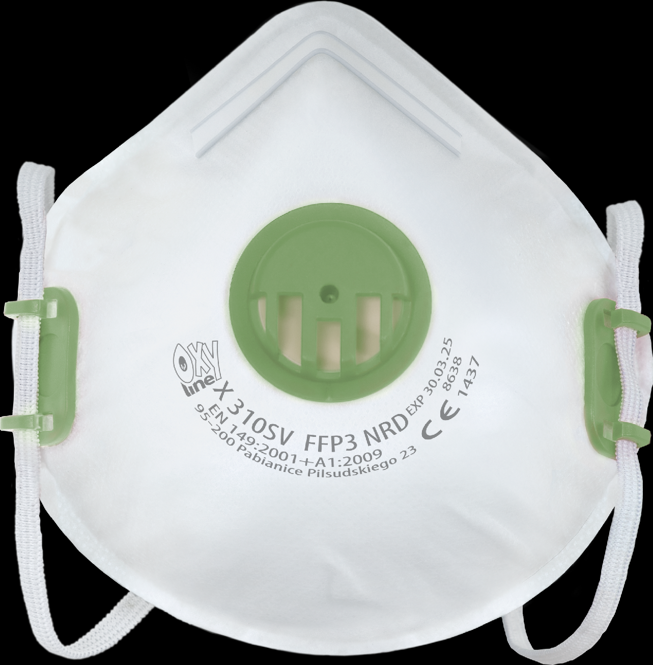 Respirátor OXYLINE X 310 SV FFP3 NR D s výdechovým ventilkem - BERGER SAFETY s.r.o.