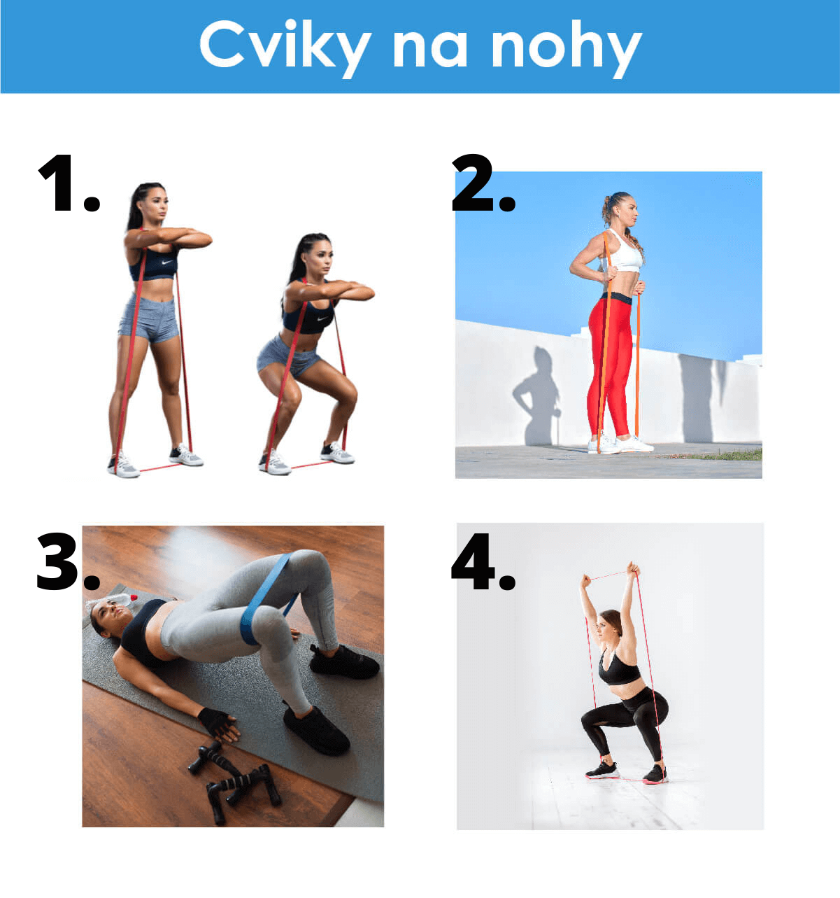 Posilňovacie gumy: Jednoduché cviky na celé telo