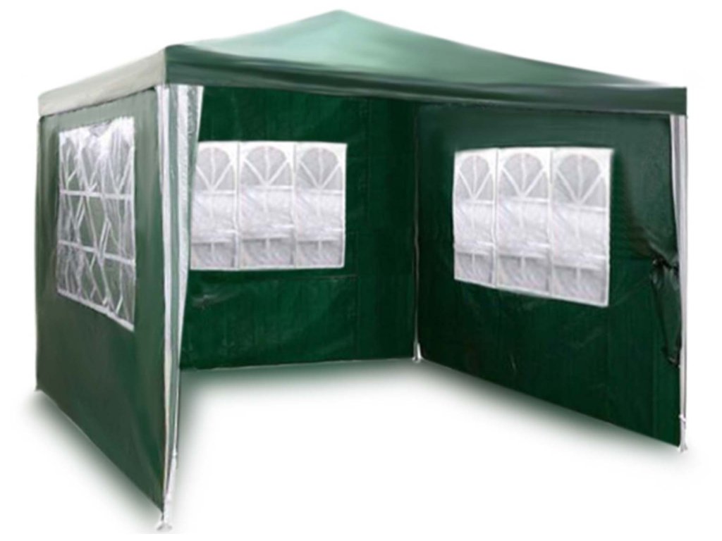 Záhradný altánok 3x3 m + 3 steny GREEN - BESTENT.sk