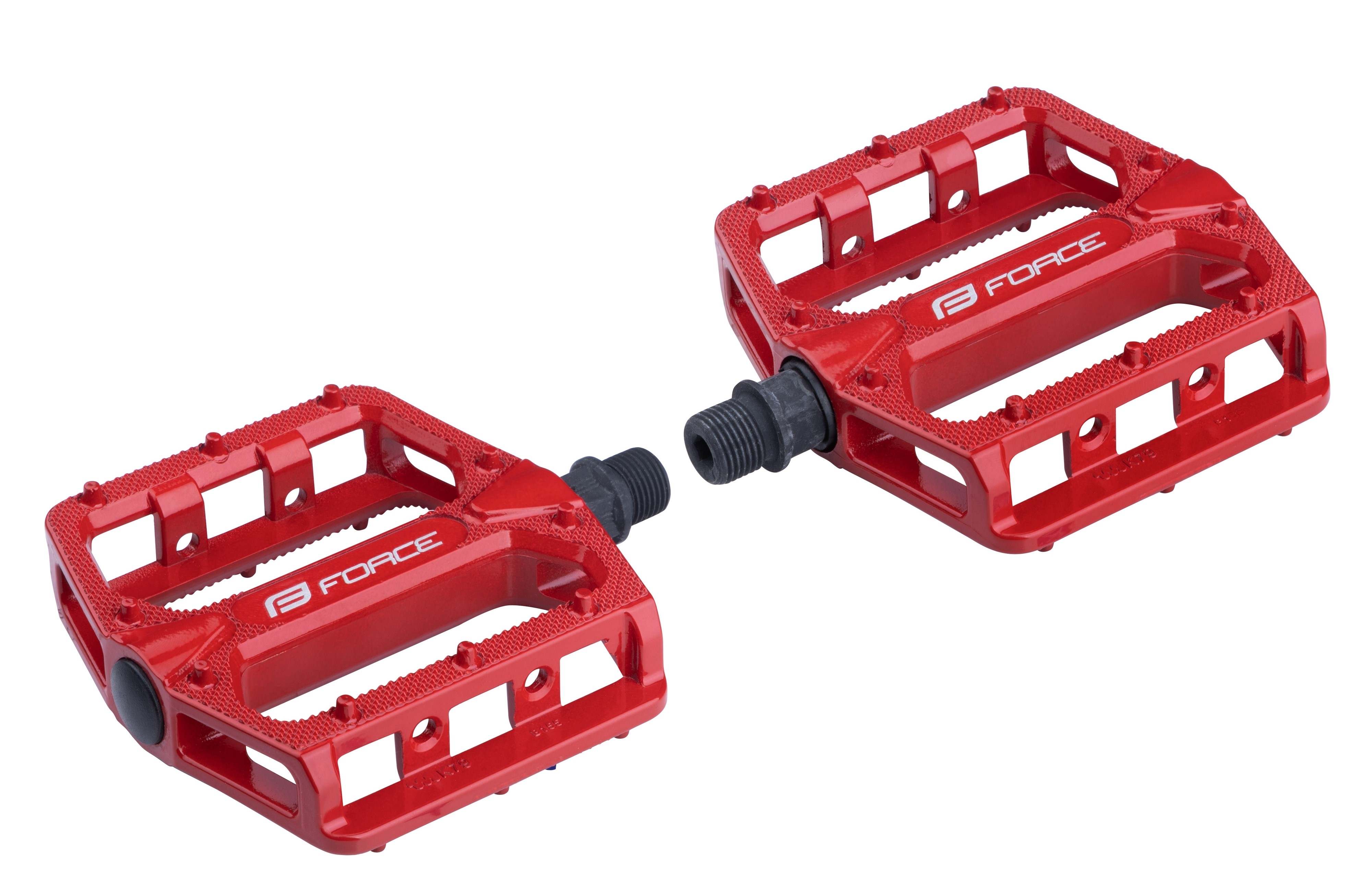 Pedály na kolo FORCE BMX HOT hliníkové červené - BIKEWAY.CZ