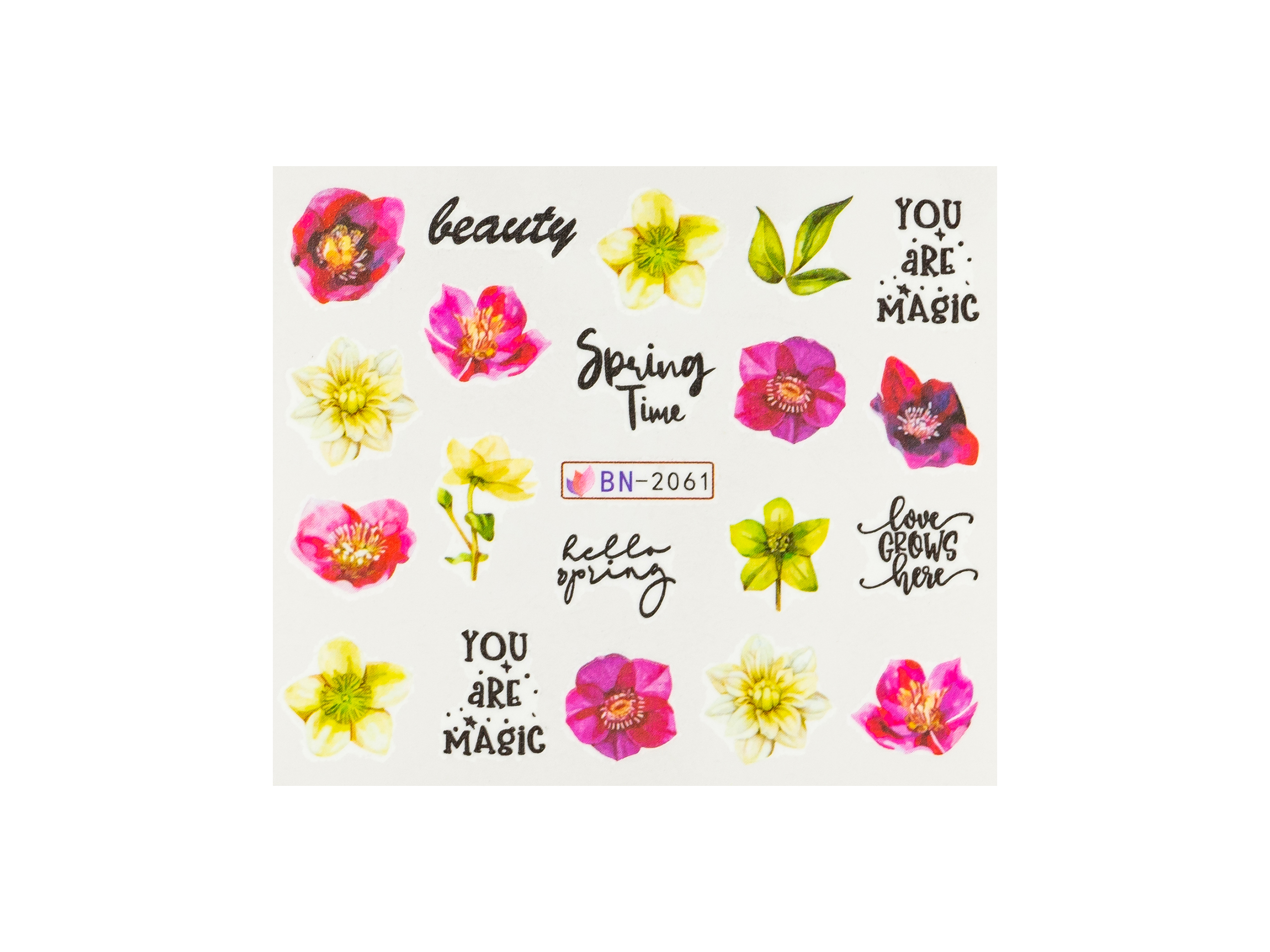 Vodolepka BN-2061 květy a nápisy - BIO NAILS EP s.r.o.