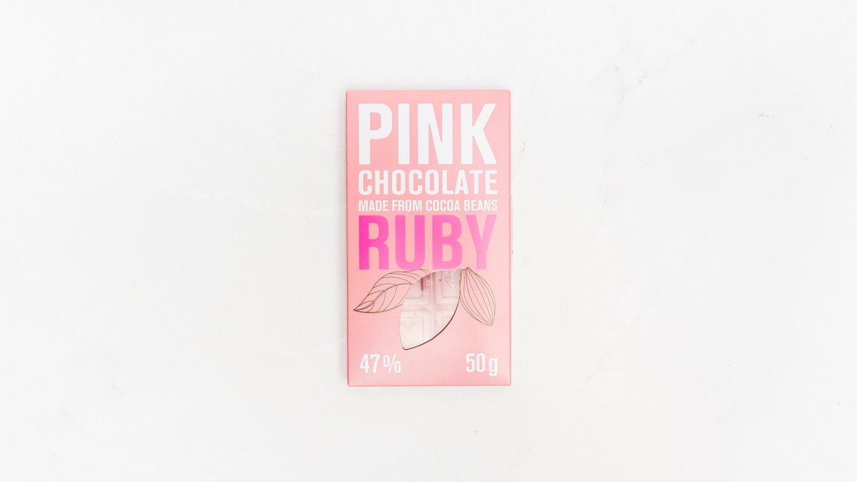 Ružová čokoláda Ruby 47%, 50g - Biomeat