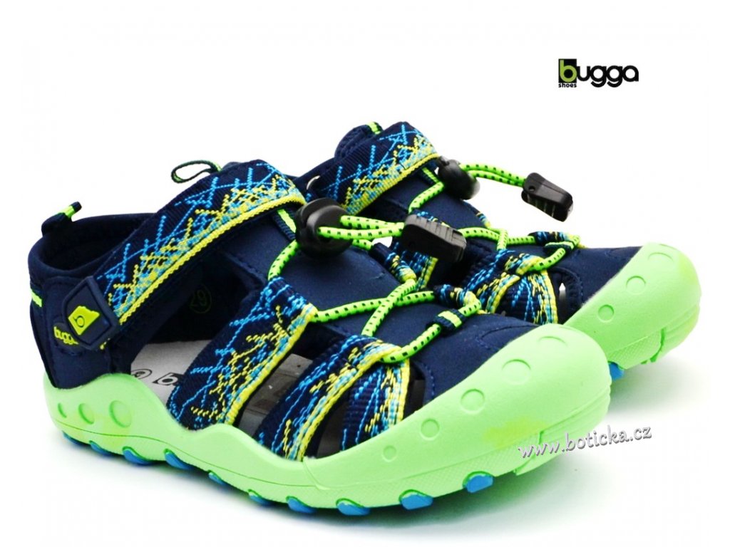 Dětské sandále BUGGA B00156-19 modrozelené - Botička