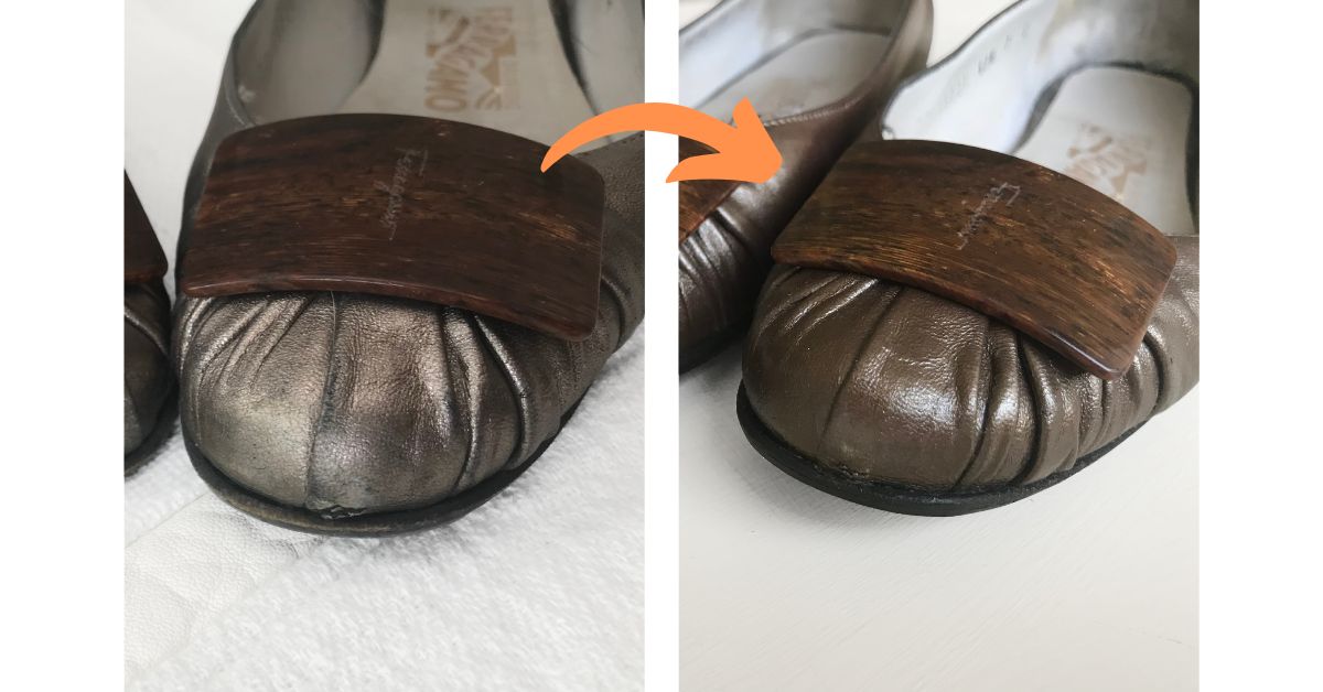 Jak doma nabarvit letní kožené balerínky | Bronzová barva na boty ...