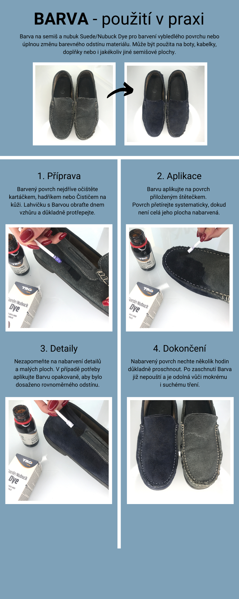 Návod Barva na semiš - BotyJakoNové.cz