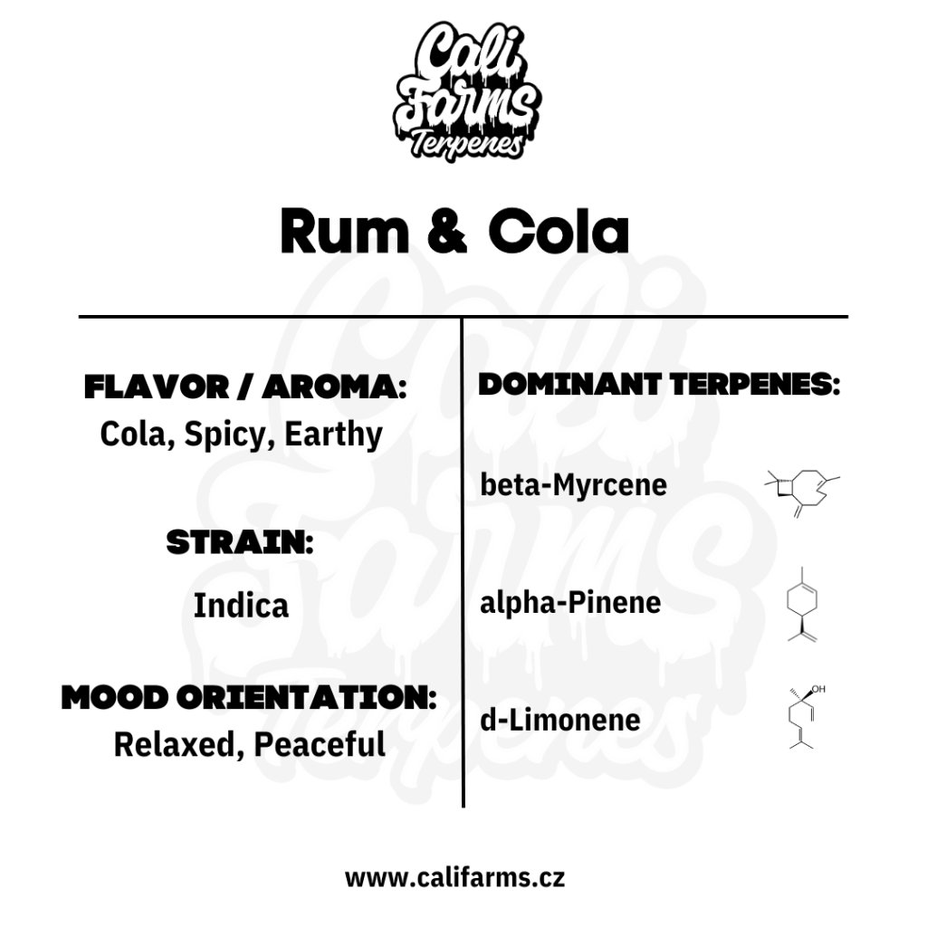 Rum & Cola Terpeny 5 ml | Konopné terpeny | Califarms.cz