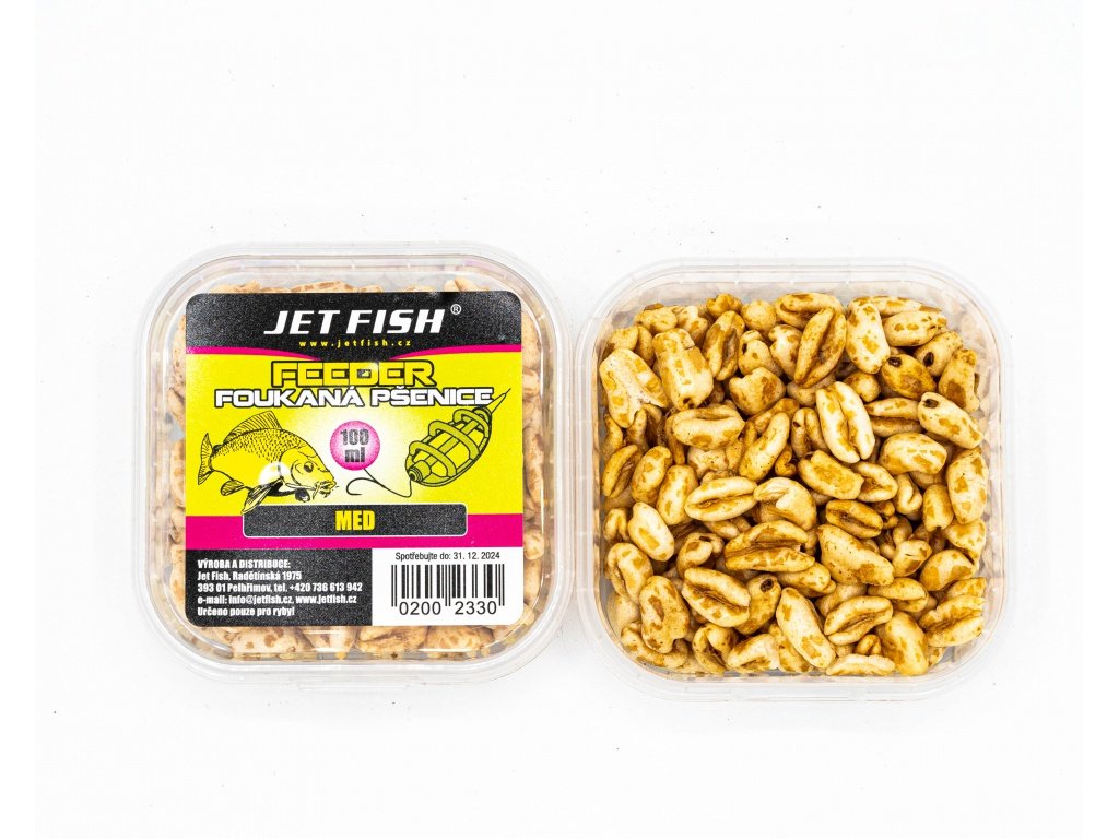 JET FISH 100ml foukaná pšenice : MED - CarpCentrum