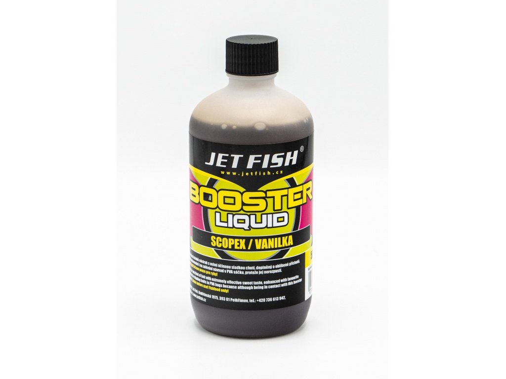 JET FISH 500ml BOOSTER LIQUID : SCOPEX / VANILKA - CarpCentrum