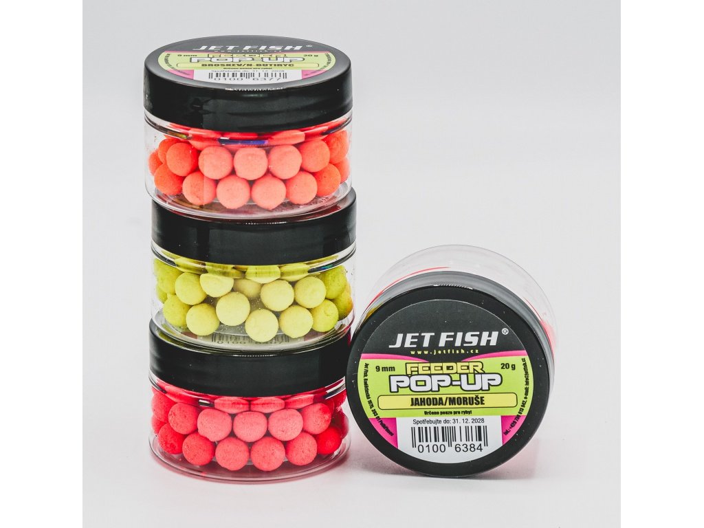 JET FISH Feeder POP-UP 20g- 9mm : JAHODA / MORUŠE - CarpCentrum
