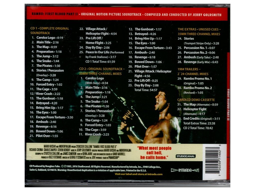 Rambo 2 (soundtrack) Rambo: First Blood Part II (2 CD) | CD-Soundtrack.cz