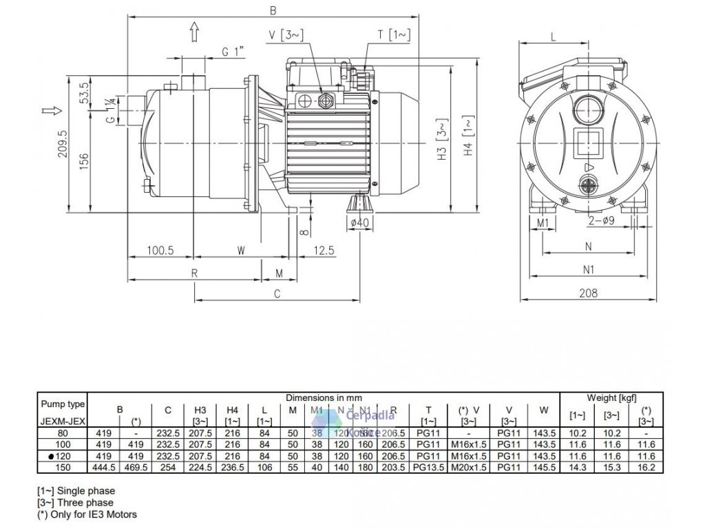 Samonasávacie čerpadlo na vodu Ebara JEXM 120-Čerpadlá Košice