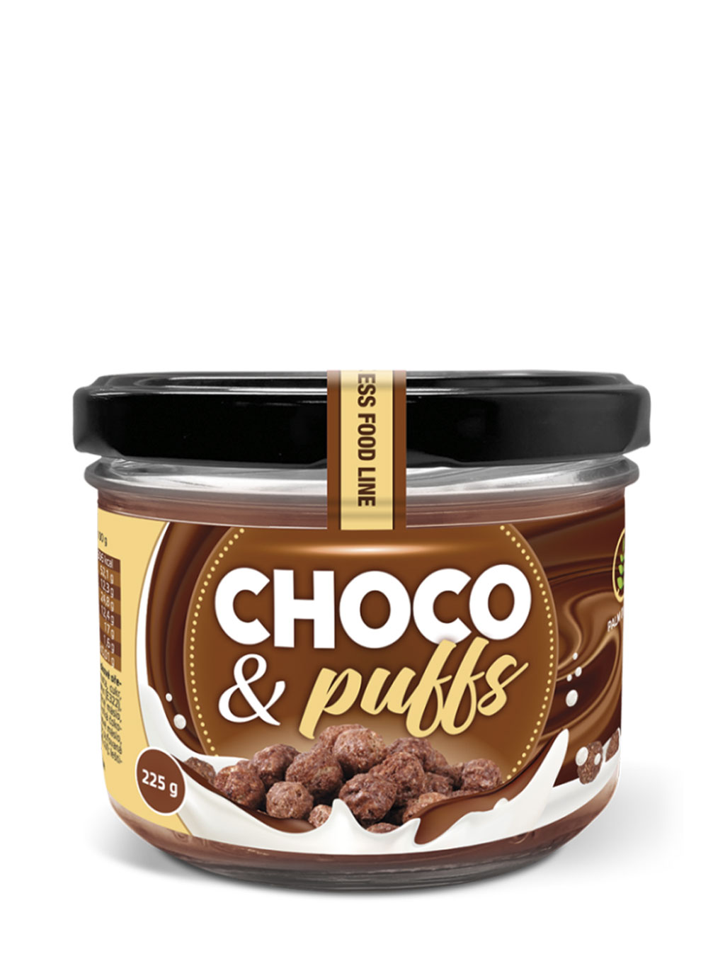 Orechový krém Choco & Puffs s chrumkami v horkej čokoláde 225 g ...