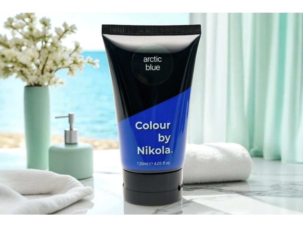 Modrá barva na vlasy, Arctic Blue, pigmentová modrá, 120 ml