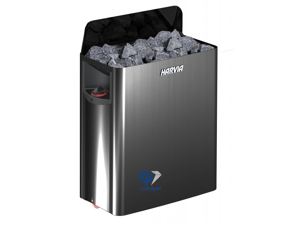 Saunová kamna HARVIA The Wall 8kW - černá - Crystalpool e-shop