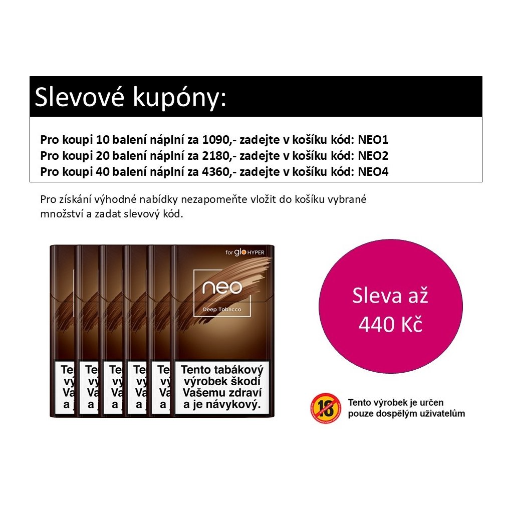 neo™ Sticks Deep Tobacco - Czechpods.cz