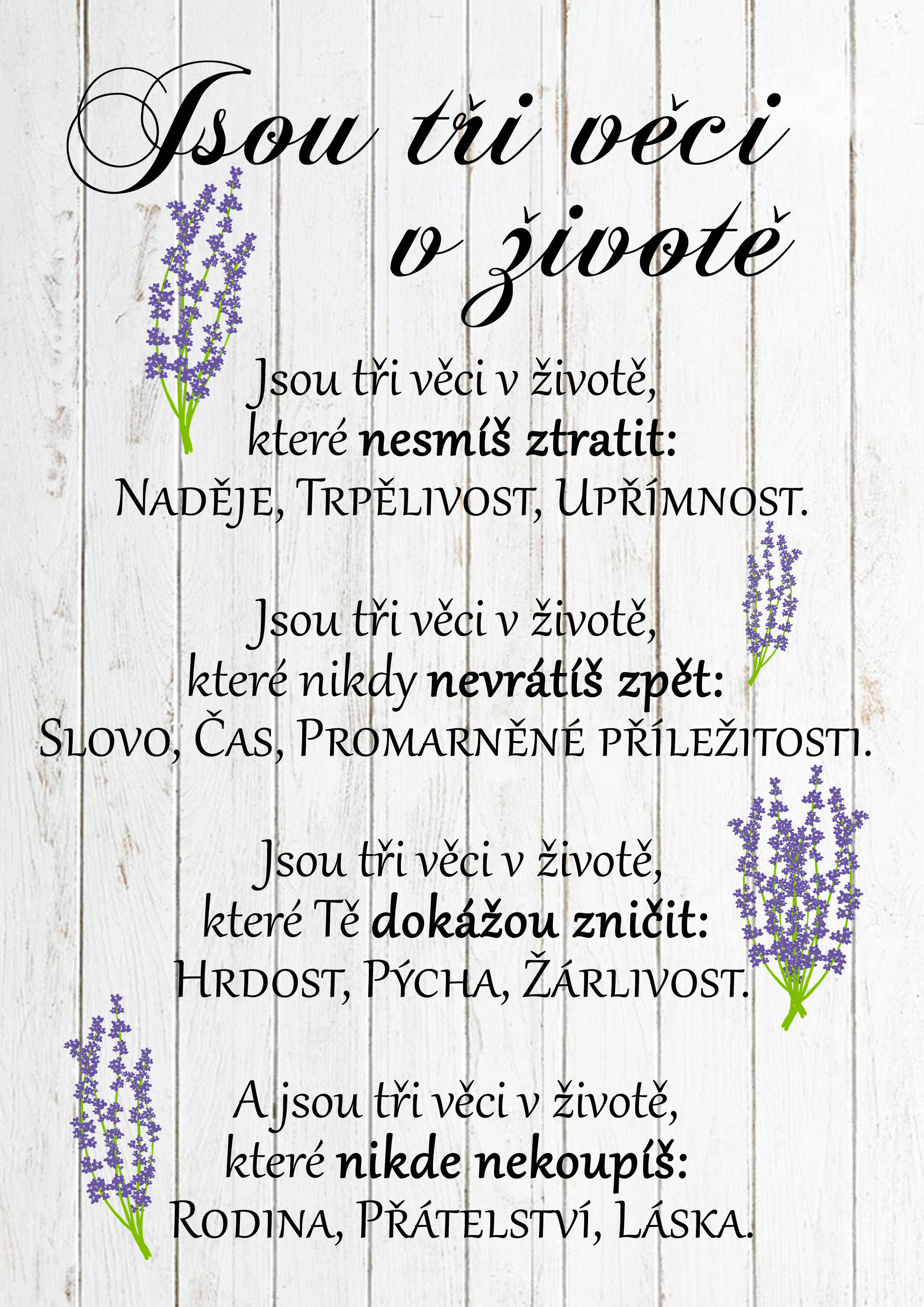 Citát jsou tři věci v životě - www.darujcitat.cz