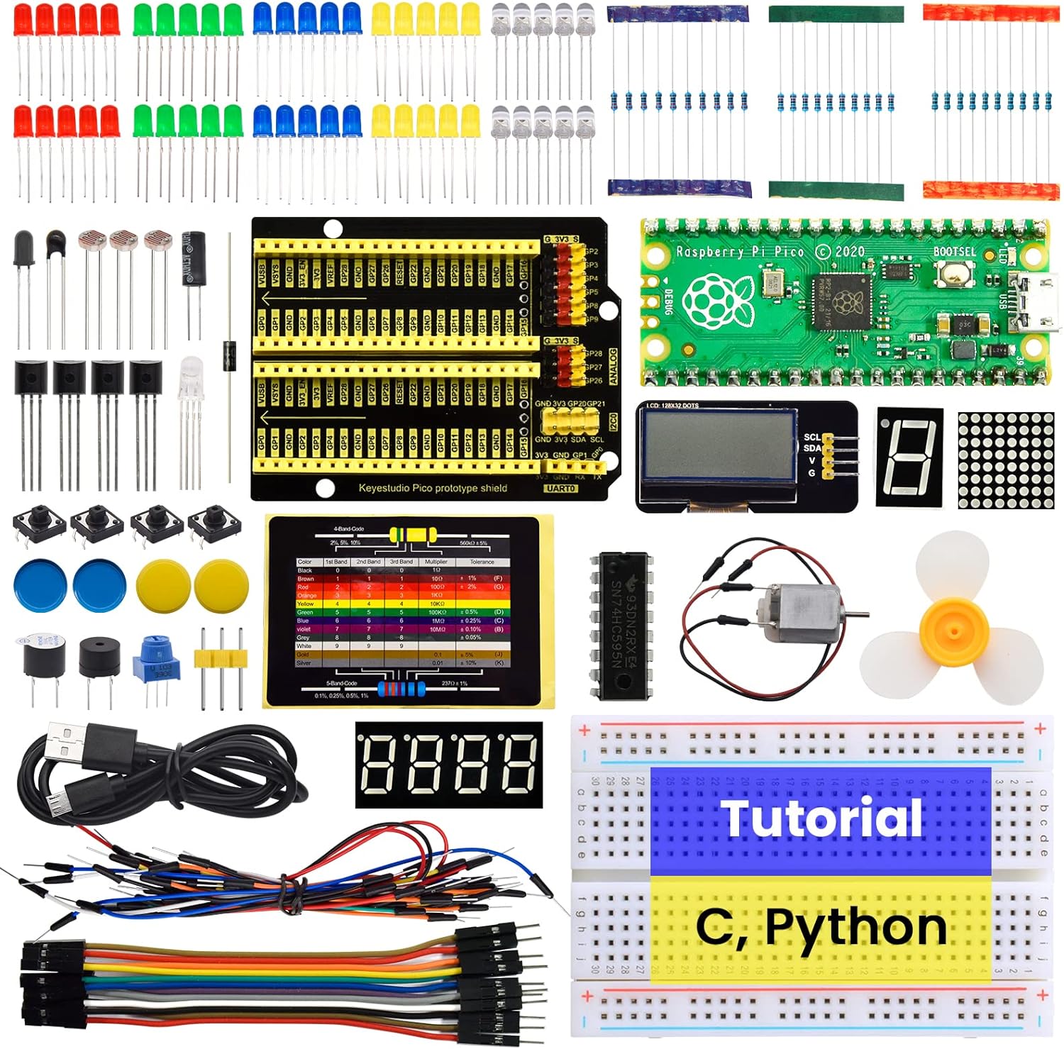 Keyestudio Arduino Raspberry PI Pico výuková sada -basic edition - DATRAM PRAHA