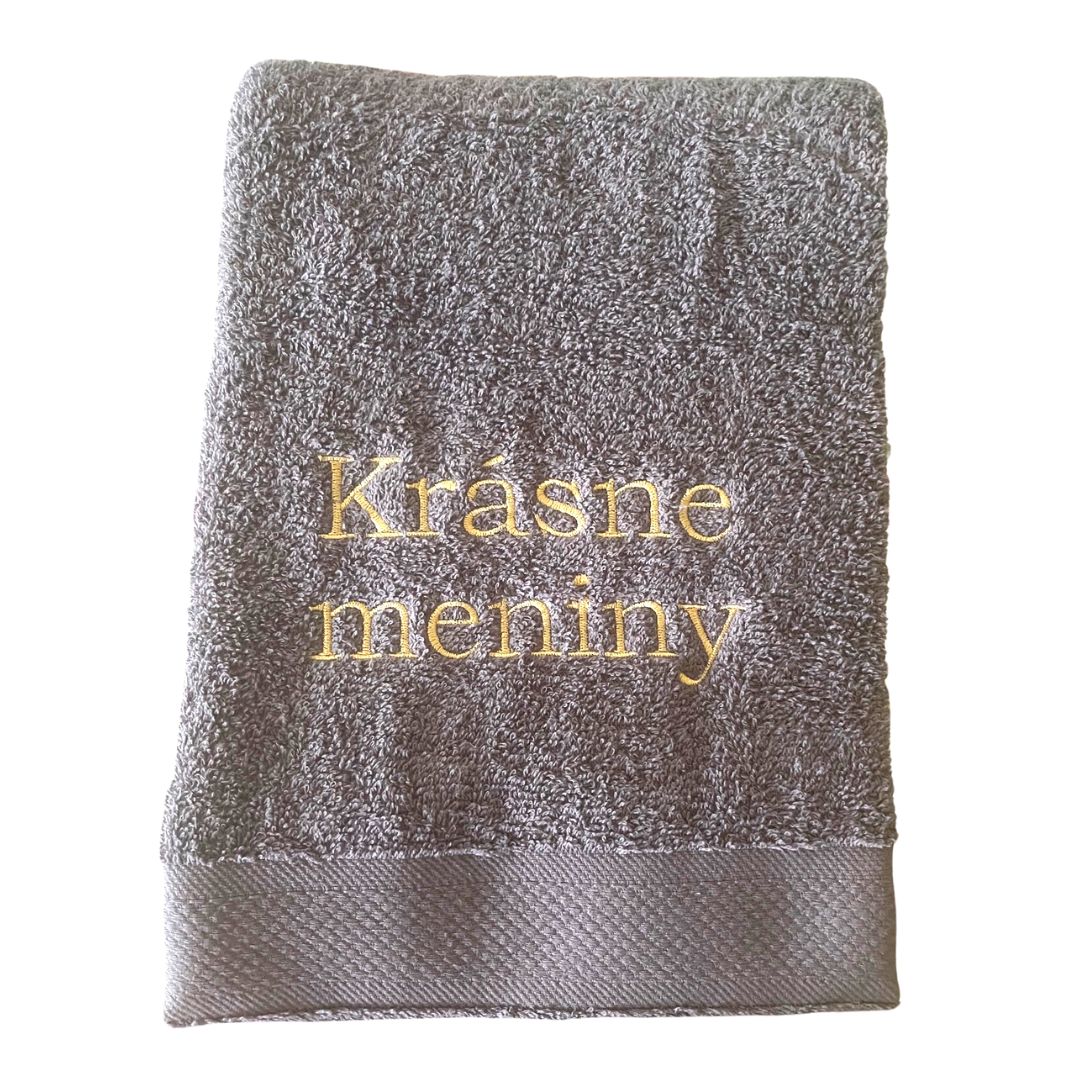 Osuška s výšivkou meniny - OSUŠKY S VÝŠIVKOU👍| DobryDarcek.sk