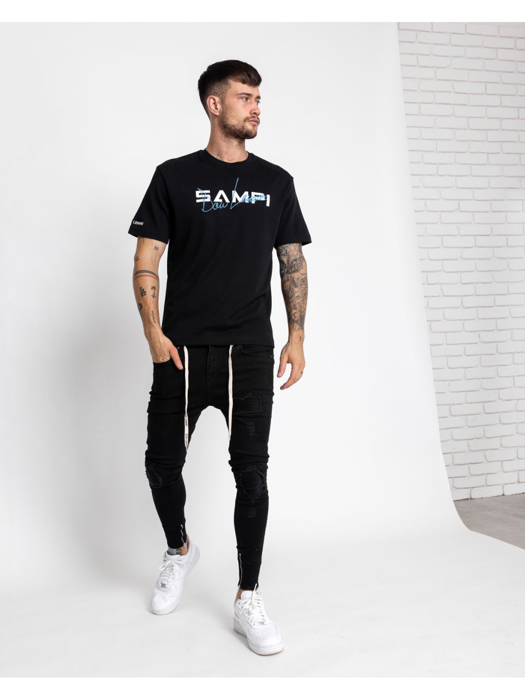 T shirt Sampigniture Black DON LEMME T shirt Sampigniture Black DON LEMME