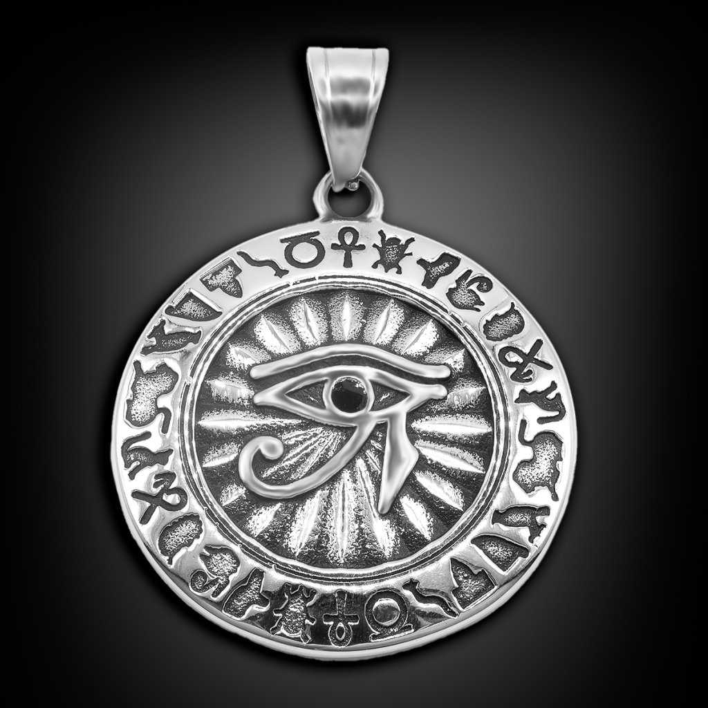 Ocelový Přívěsek s Horovým Božím Okem | DopravaGratis.cz