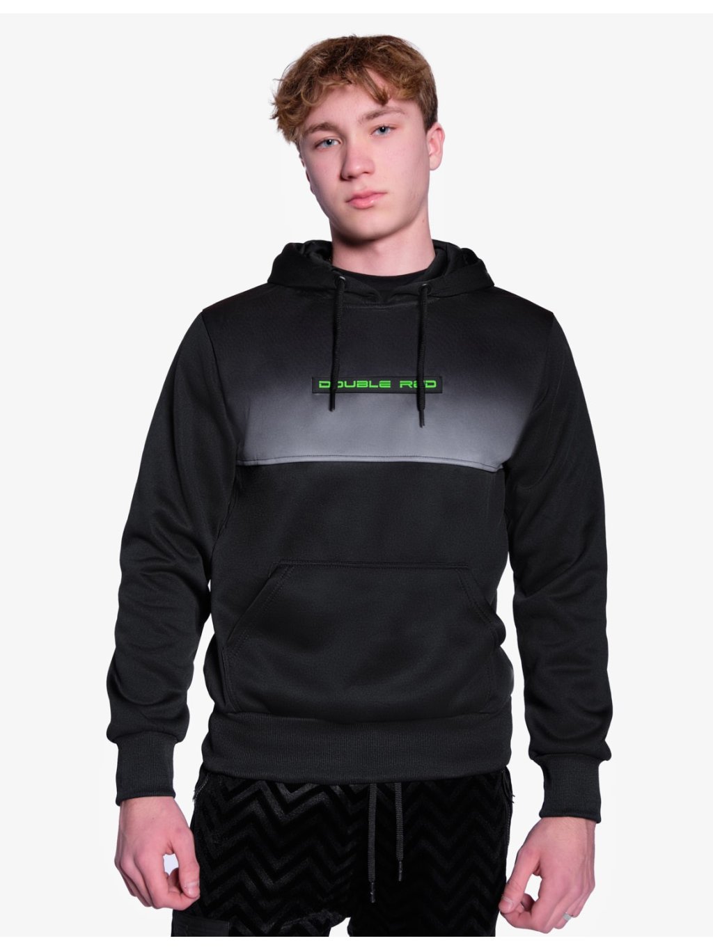 SHADOWS HOODIE 3D LOGO Black - DOUBLE RED