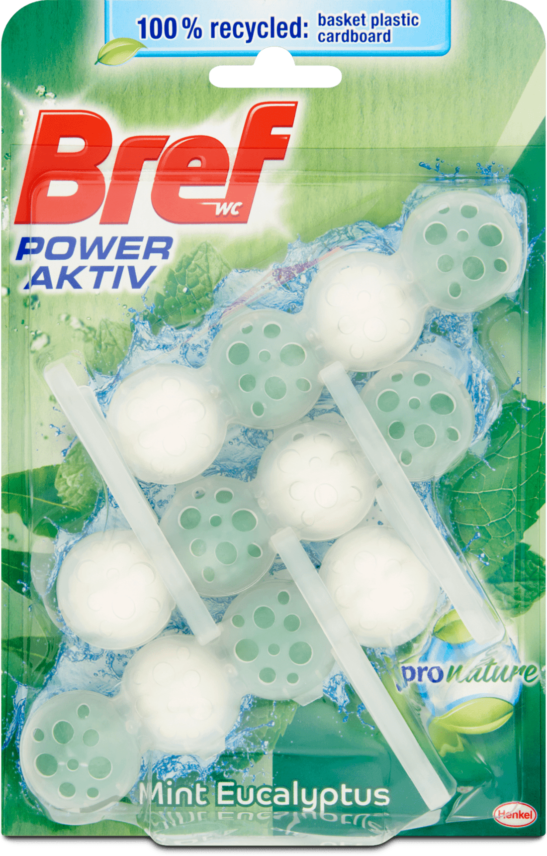 Bref Power Active - Pro Nature Mint & Eucalyptus WC Blok 3x50g ...