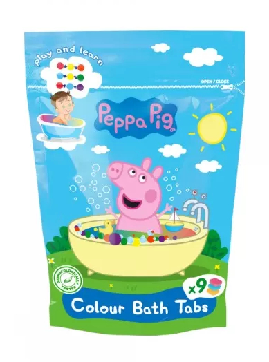 PEPPA PIG Colour Bath Tabs – doypack 9 x 16 g - barvící tablety do ...