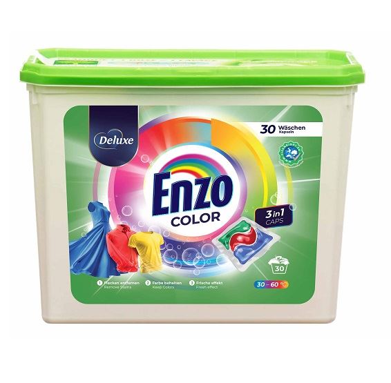 Deluxe Enzo 3in1 Caps kapsle na praní 30ks Color - DrogerieImport.cz