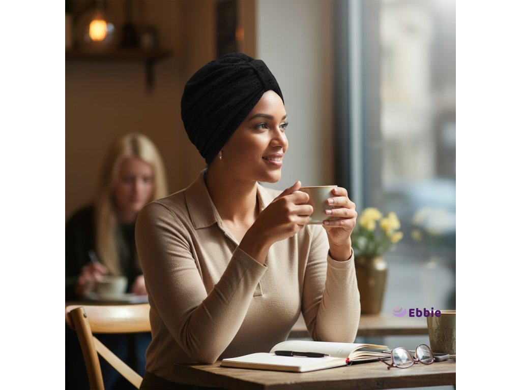 Turban-twist madeira - ČERNÝ - je za krásnou cenu 480 Kč