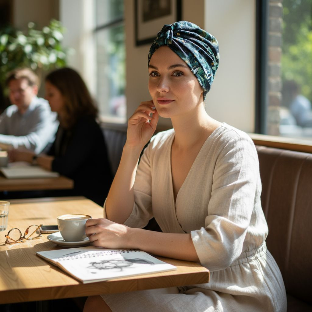 Bavlněný turban-twist - SMARAGDOVÉ LISTY - je za krásnou cenu 450 Kč