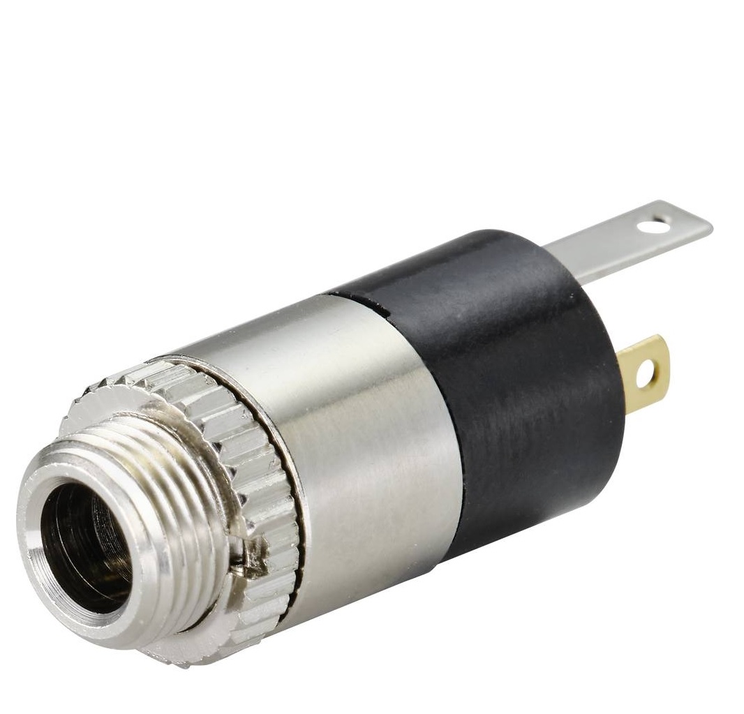 Konektor jack 3,5mm stereo na panel s maticou - Elecom