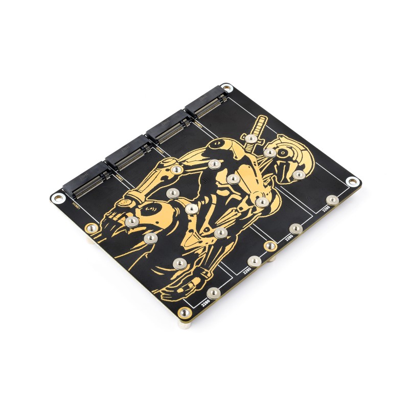 PCIe To 4-Ch M.2 Adapter Board for Raspberry Pi 5 s adapterom - Elecom