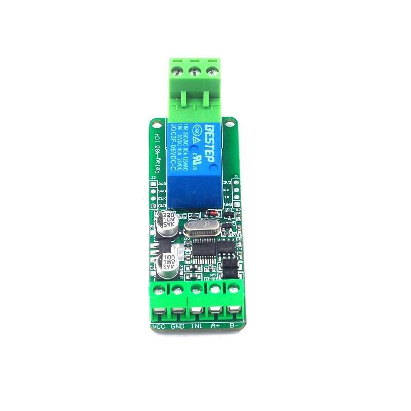 12V Modbus RTU 1 Channel Relay Module Input Optocoupler Isolation RS485 MCU for Arduino - Elecom