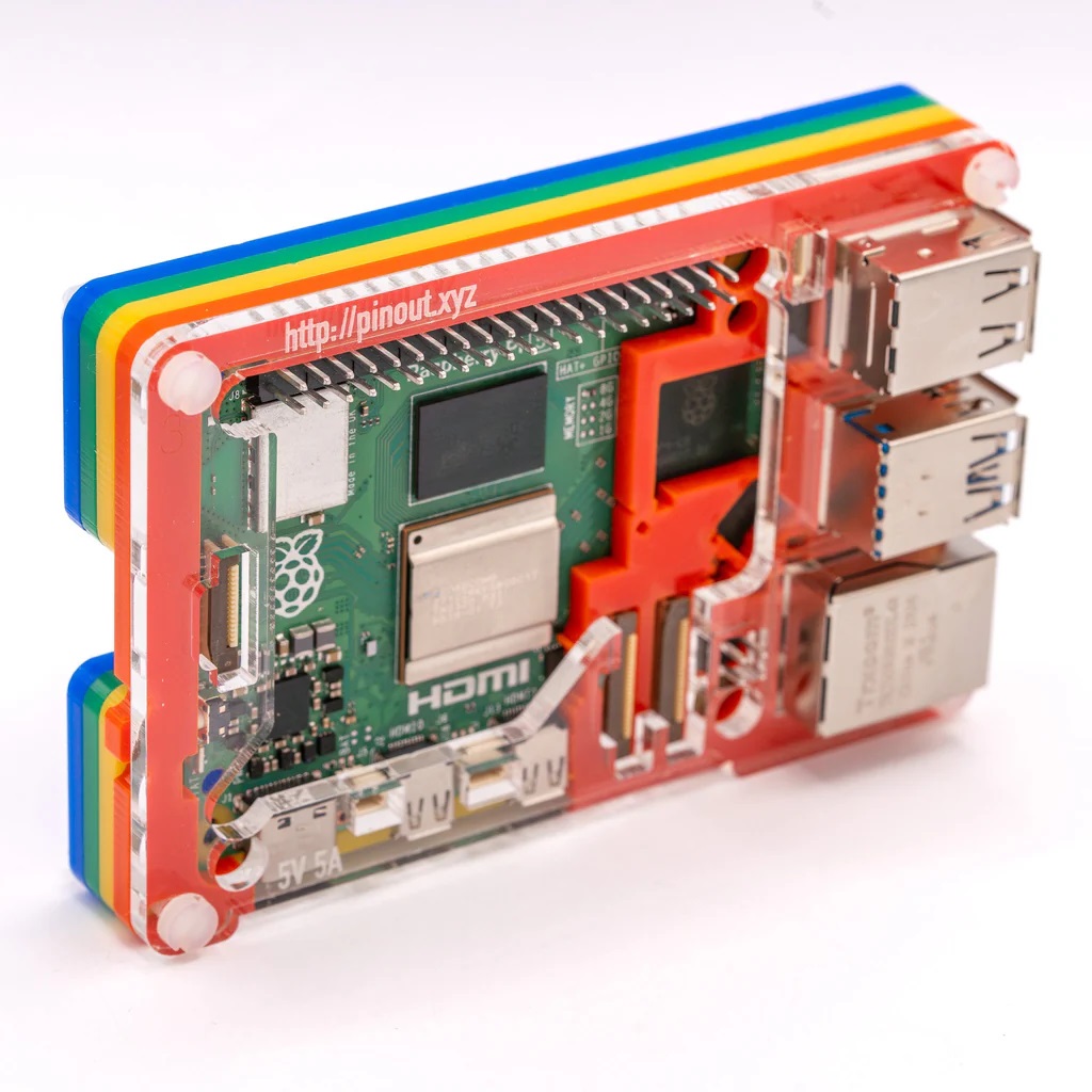 Pibow Coupe 5 (Case for Raspberry Pi 5) – Rainbow - Elecom