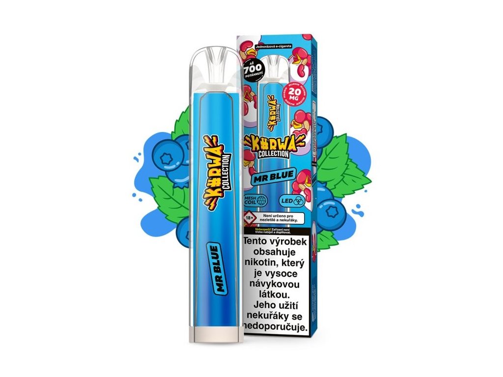 Jednorázová E Cigareta Kurwa Collection Mr Blue 20mg