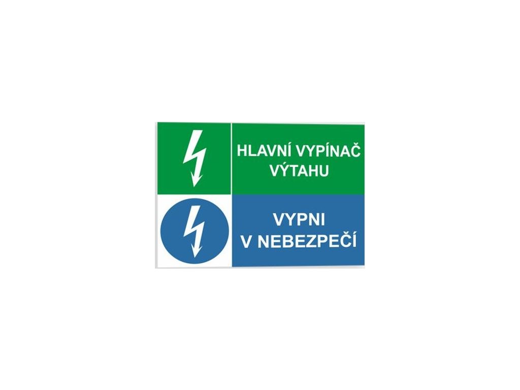 Hlavní vypínač výtahu Vypni v nebezpečí - Eleny