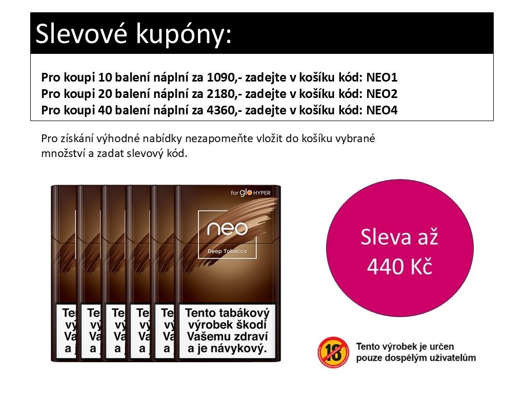 Náplň Glo NEO Sticks Dark Tobacco | Eliquidshop.cz