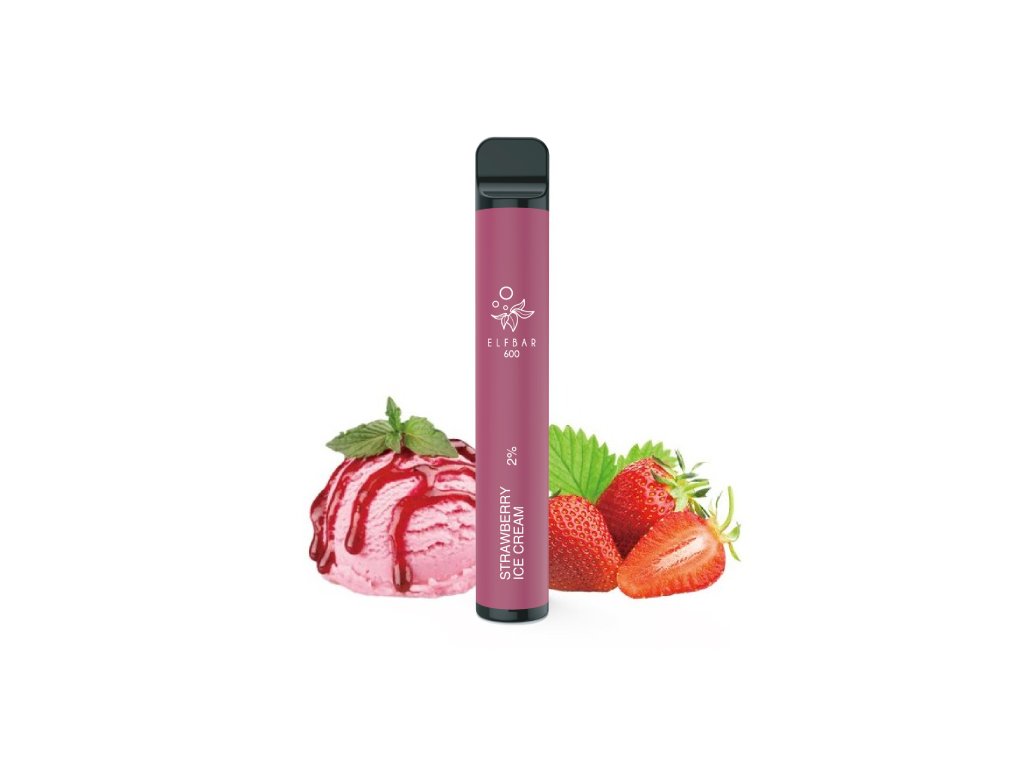 ELF BAR 600 jednorázová e-cigareta Strawberry Ice Cream | Eliquidshop.cz